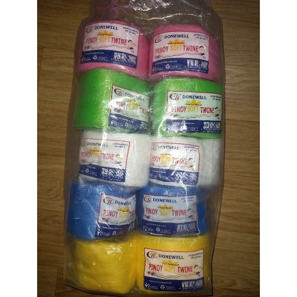 (10 pcs or 1 pack) Soft Twine , tali 50 Grams Assorted colors | Shopee ...