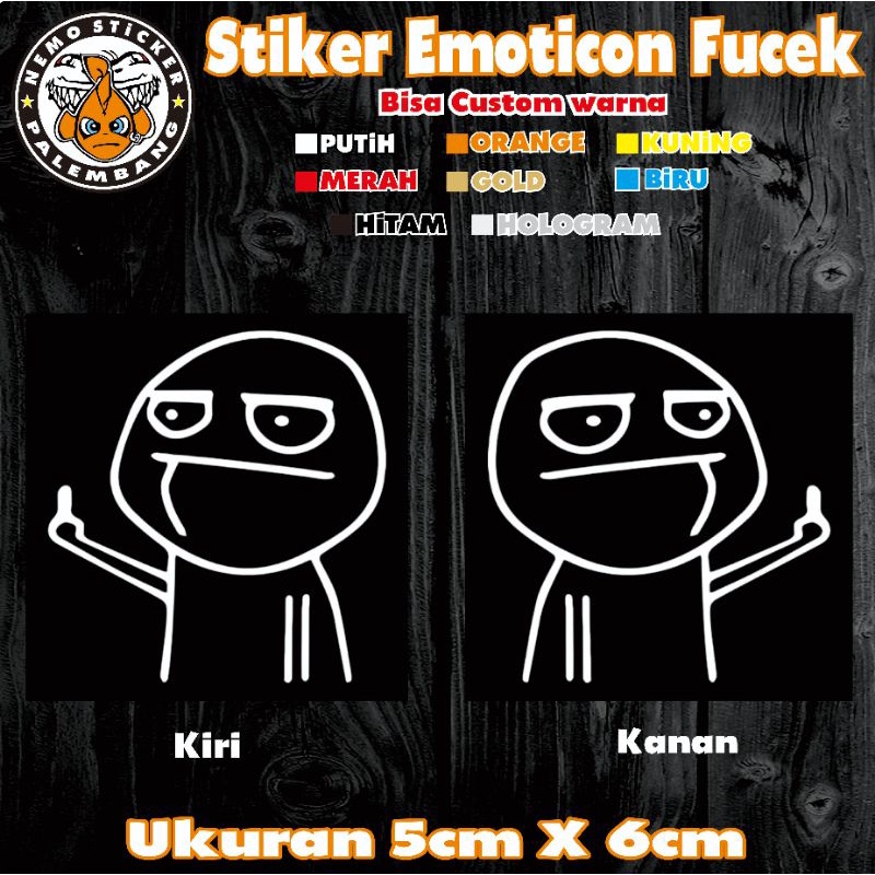 One-handed fucek emoticon cutting sticker | Shopee Philippines