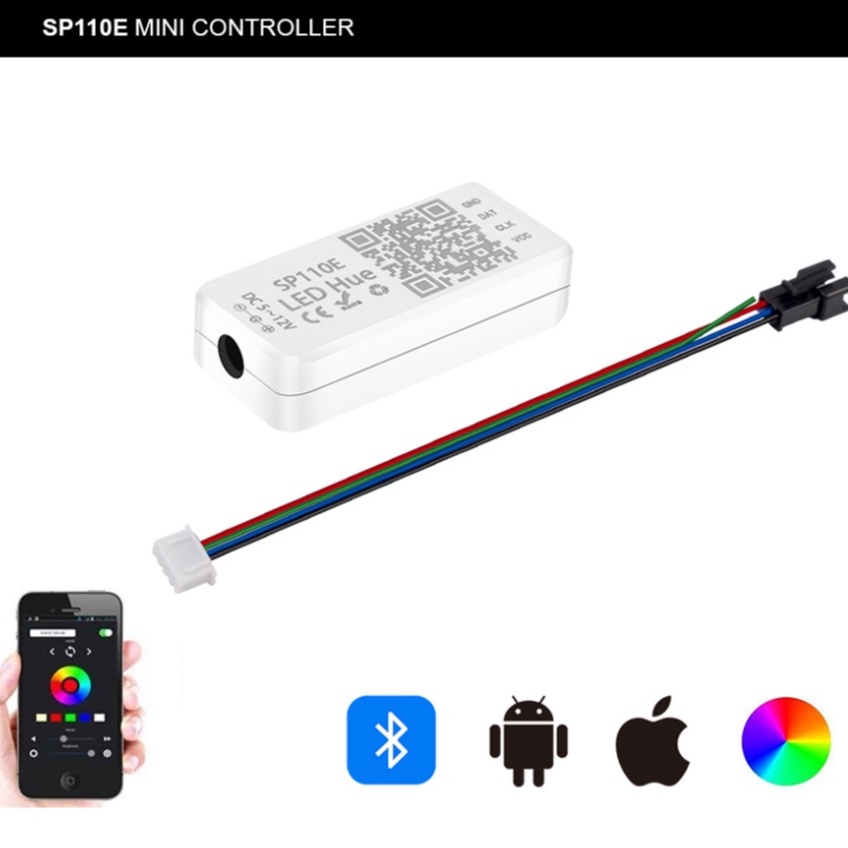 SP110E Bluetooth Pixel Controller Dimmer for WS2811 WS2812B WS2812 ...