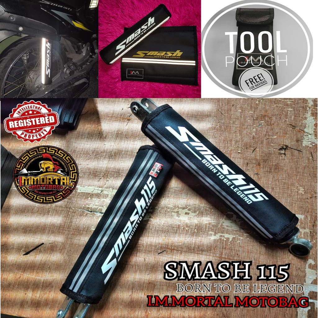 SMASH 115 SHOCK COVER WHITE PAIR DOUBLE LINE REFLECTOR TRIPLE LAYER ...