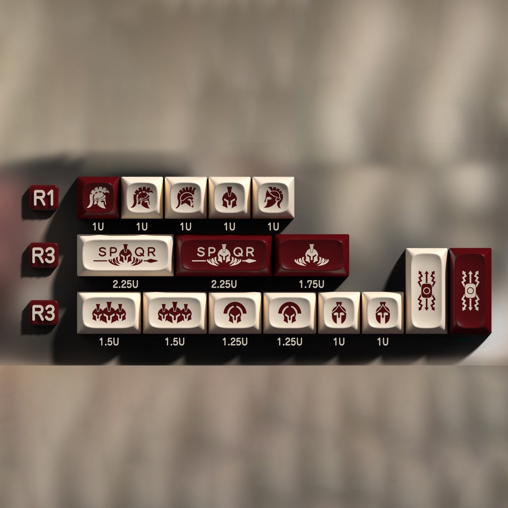 KBDfans Sparta Pga Profile Abs Doubleshot Keycaps Extra Kit | Shopee ...