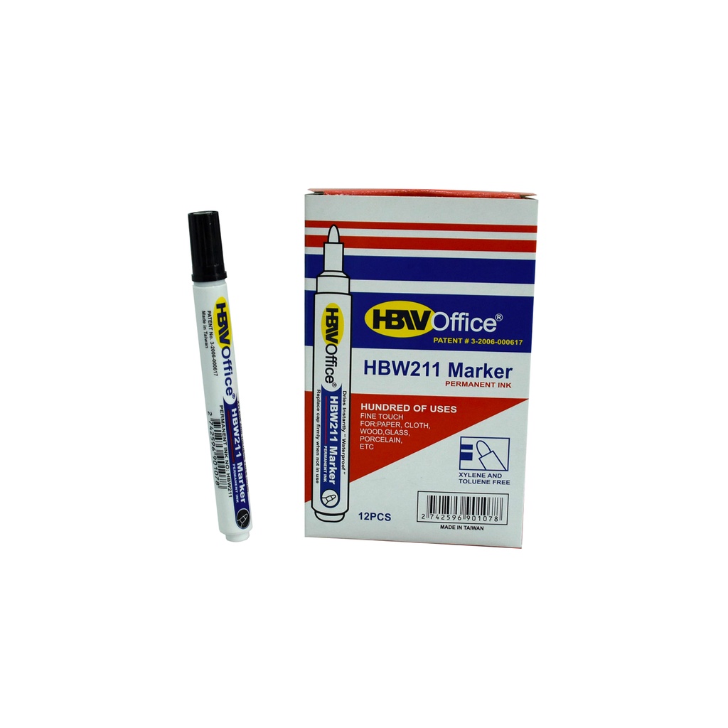 HBW Office Permanent Marker 211 Non-Toxic | Shopee Philippines