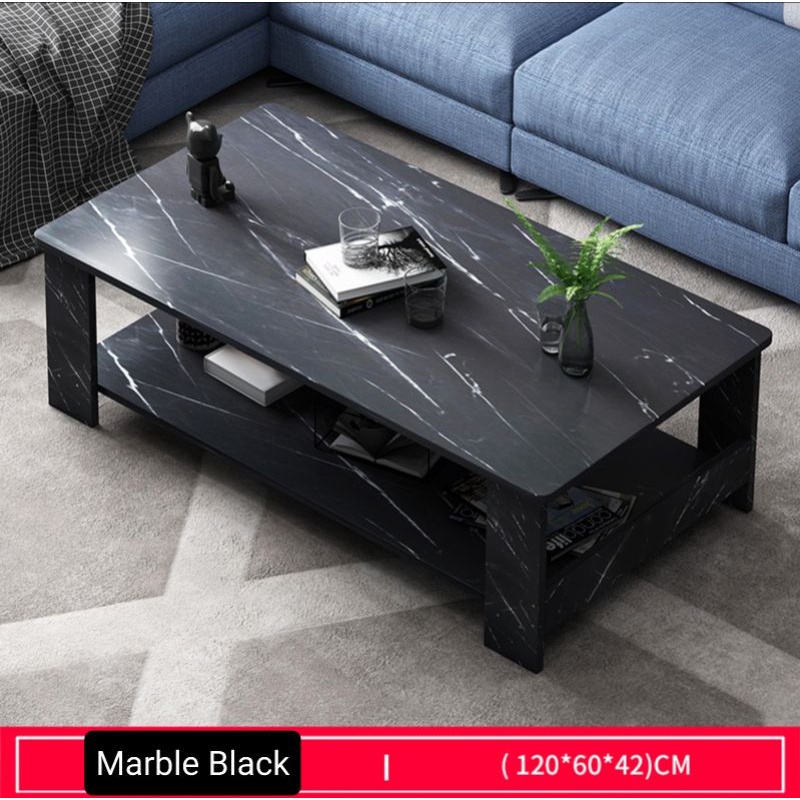 Center Table 2 layer Wood Metal 120cm #2c | Shopee Philippines