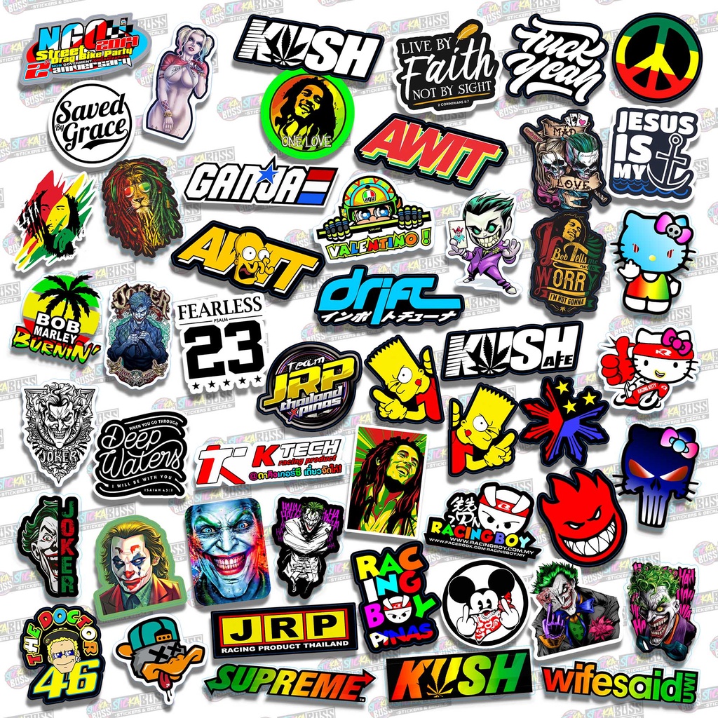 THAI STICKERS (VINYL GLOSSY PRINTED) [SOLD PER PIECE]【013】( LAMINATED ...