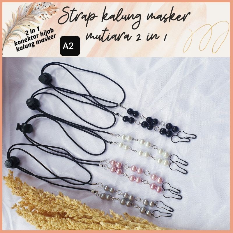 Same as Victory 2 in 1 Pearl Mask Strap Hijab Mask Stopper Connector ...
