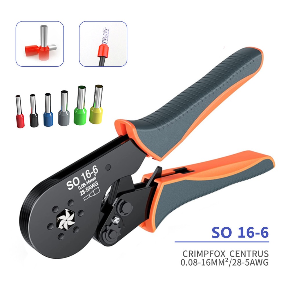 Ferrule Crimping Tool,Wire Crimping Pliers AWG 28-5(0.08-16mm²) Self ...