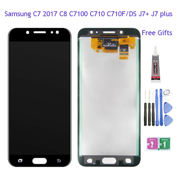 AMOLED LCD Display For SAMSUNG J7 PLUS C8 C710F C7100 C710 C710F/DS J7 ...