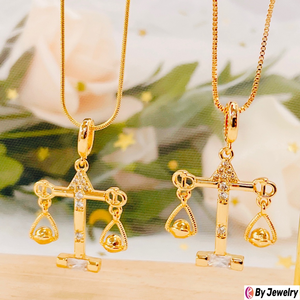 [BY]Rn606#18k Rose Gold Plated Lawyer/Fair/Justice Libra/Constellation ...