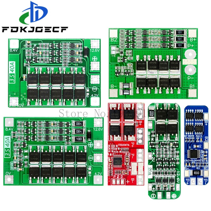 3S 10A 12A 20A 25A 30A 40A Li-ion Lithium Battery 18650 Charger PCB BMS ...