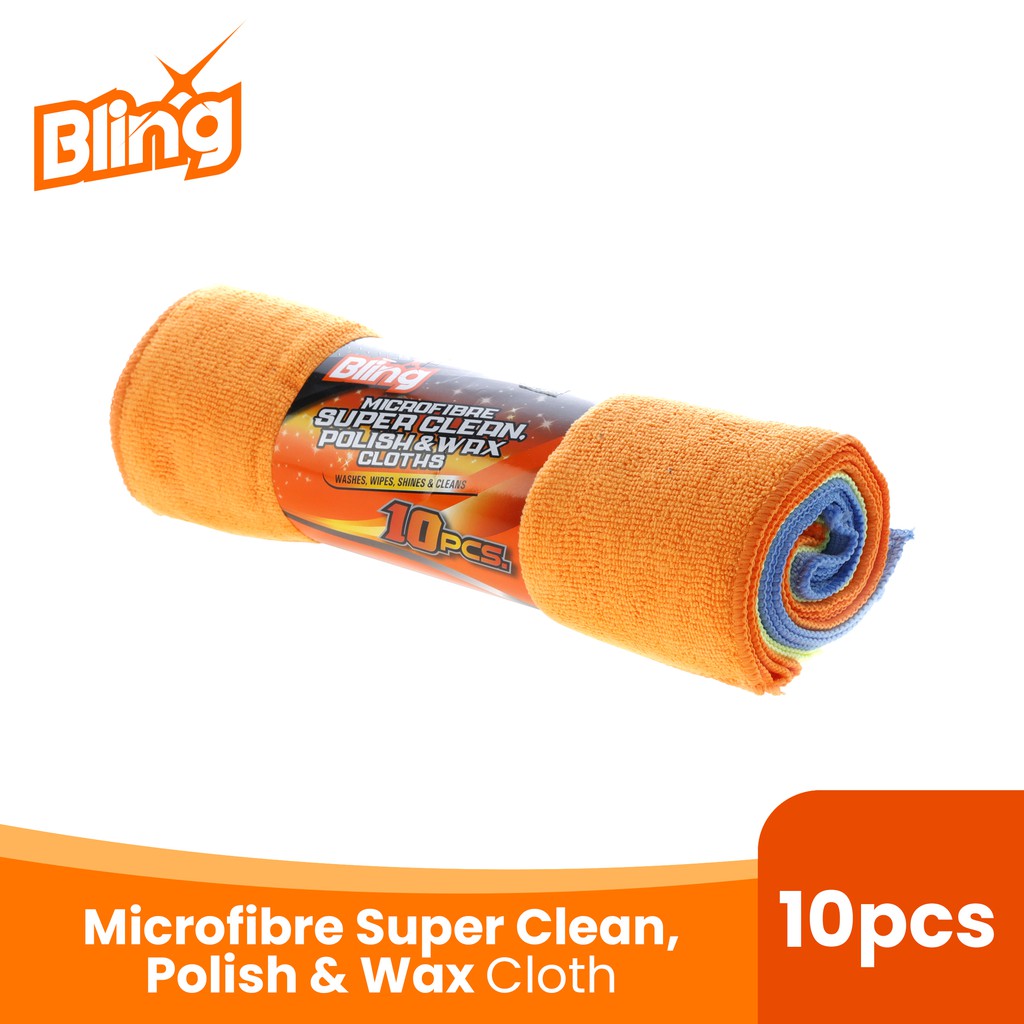 Bling Microfiber Super Clean, Polish and Wax Cloths 10 Packs BLAT04 ...