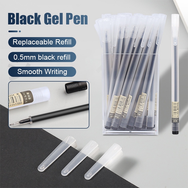 Japanese Gel Pen Ballpen Neutral Pen Black 0.5mm Sign Pens Frosted Full ...