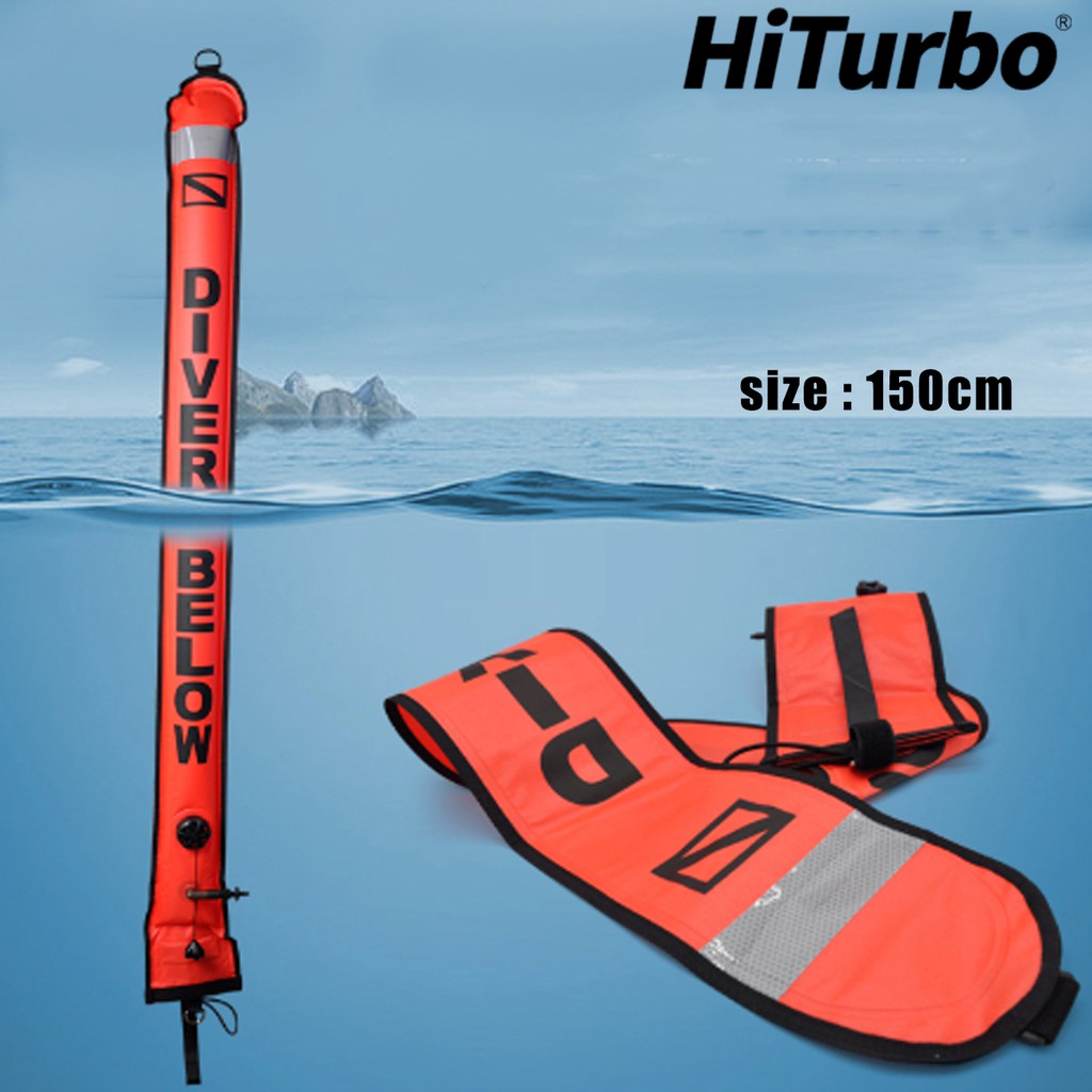 Hiturbo Scuba Diving SMB Surface Marker Buoy Tube & Reflective Tape ...