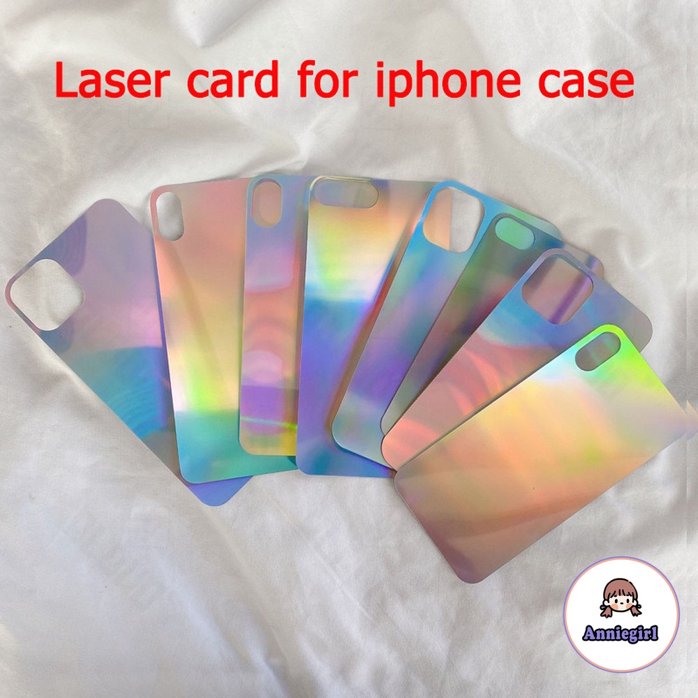 Gradient Laser Card Case for iPhone 14 13 12 11 Pro Max XR X XS 7 8 ...