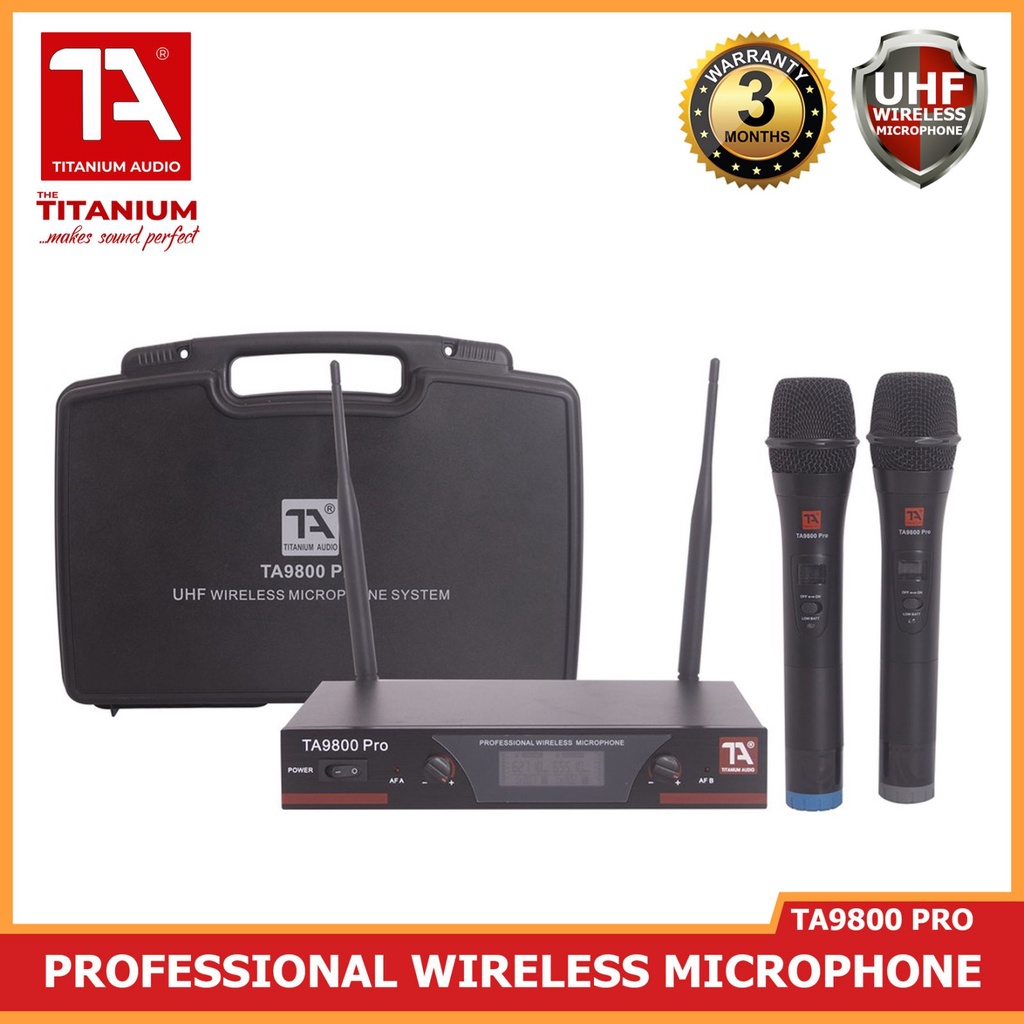 Titanium Audio TA9800 PRO UHF Professional Wireless Microphone | Shopee ...