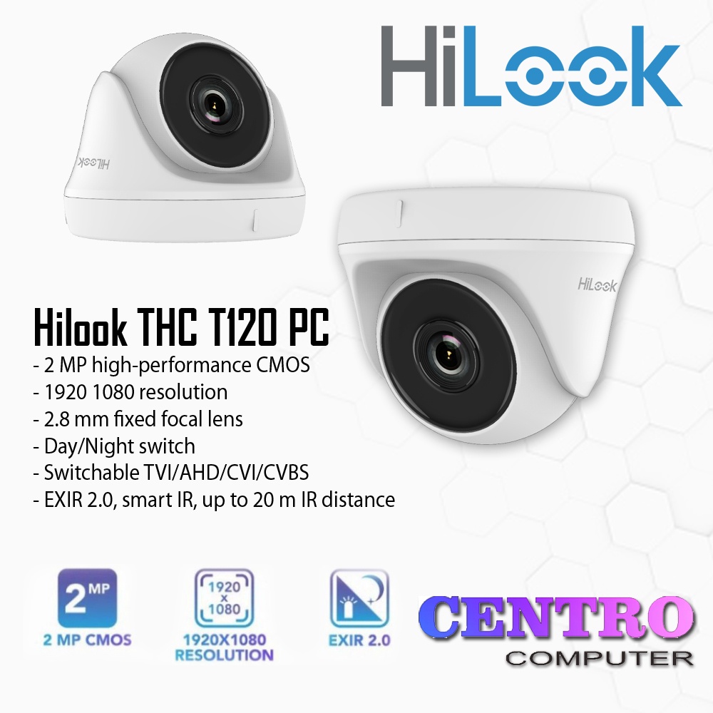 Hilook CCTV CAMERA 2MP THC-T120-PC -CAMERA Indoor CCTV Hilook THC-T120 ...
