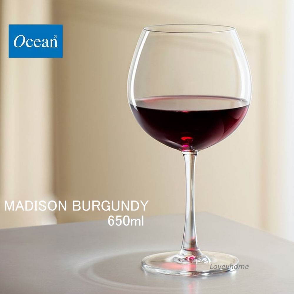 (6pcs) Ocean Madison Burgundy Stem Glass 22oz Red Wine Fine Dining ...