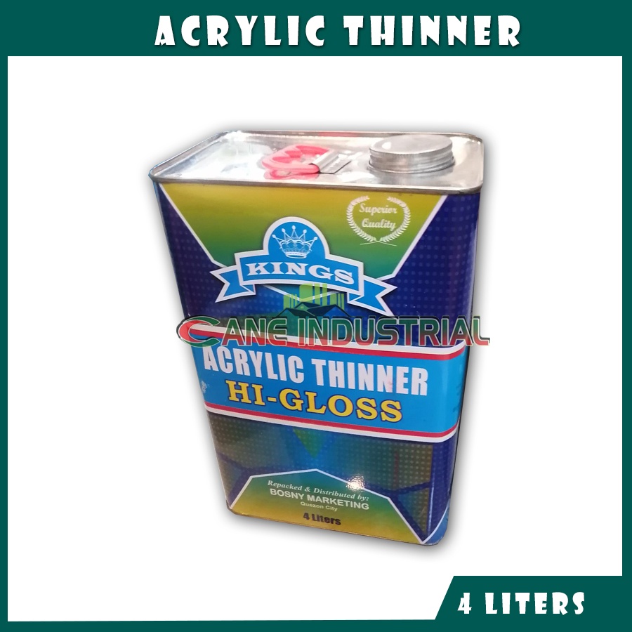 KINGS Acryclic Thinner Hi- Gloss 4 Liters | Shopee Philippines