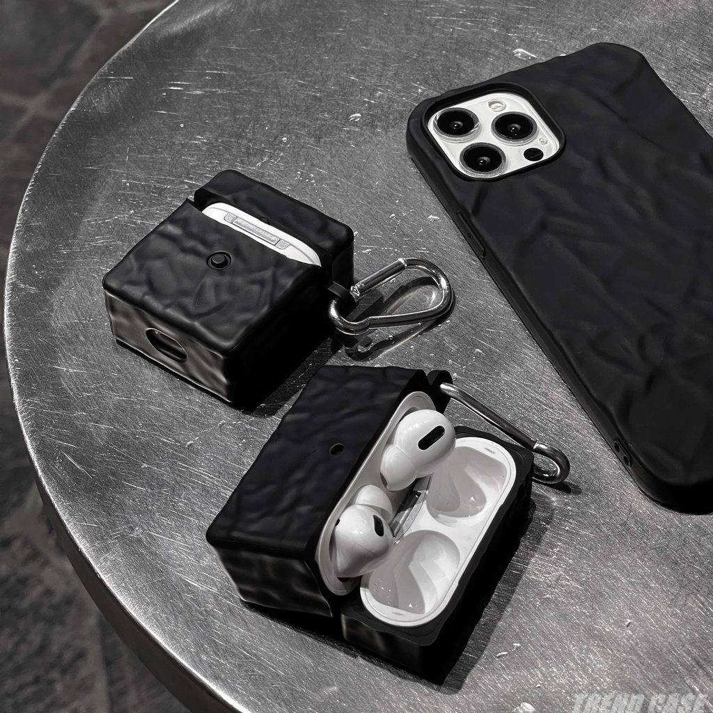 Luxury Matte Tin Foil Black Wireless Bluetooth Earphone Case For ...