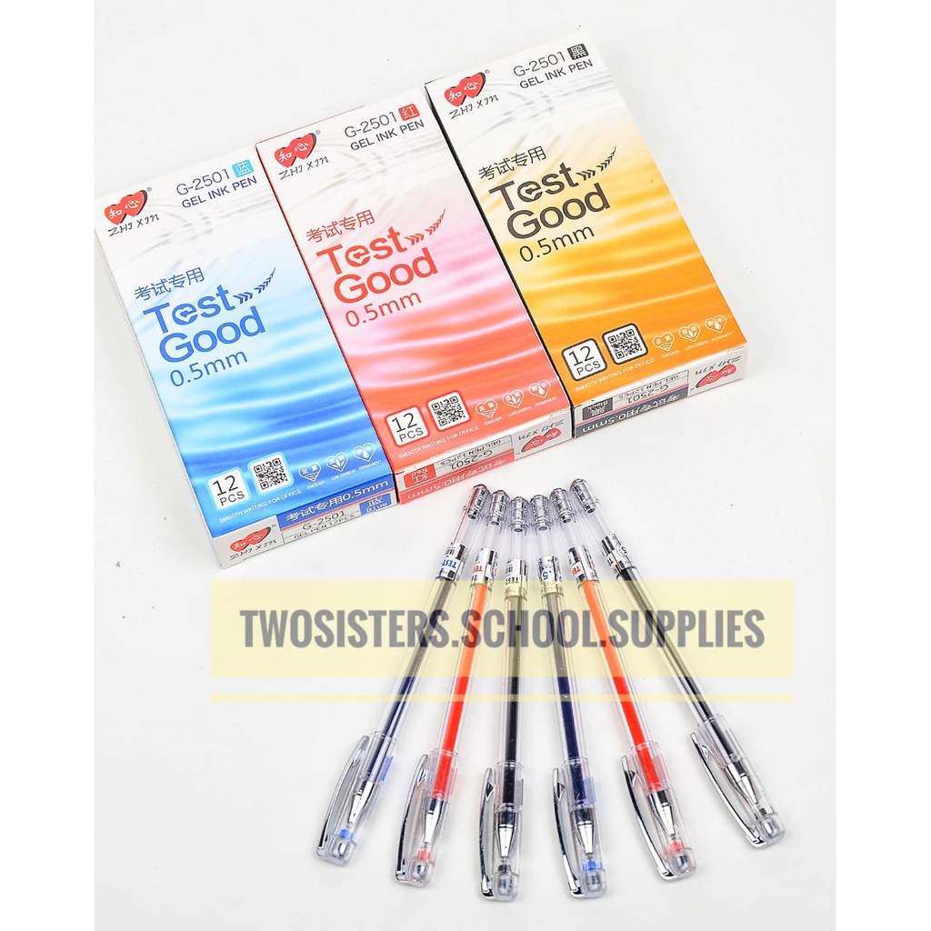 TS - TEST GOOD BALLPEN INK GEL PEN 0.5MM BLACK/RED/BLUE (Sold per Box ...