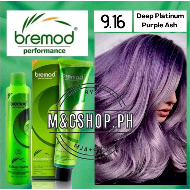 Bremod hair color (9.16 Deep platinum purple ash with oxidizing ...