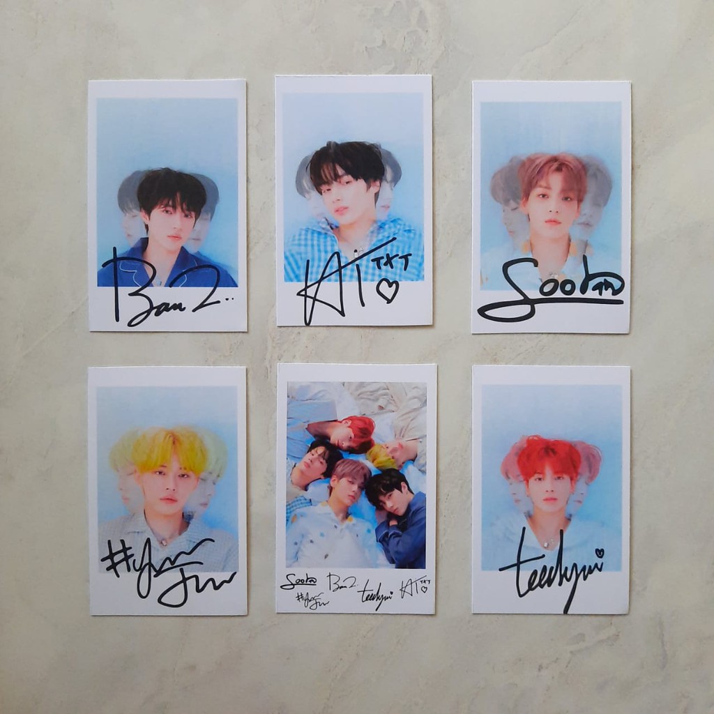 [Pack of 6 photos] Polaroid TXT ttd TXT signature | Shopee Philippines