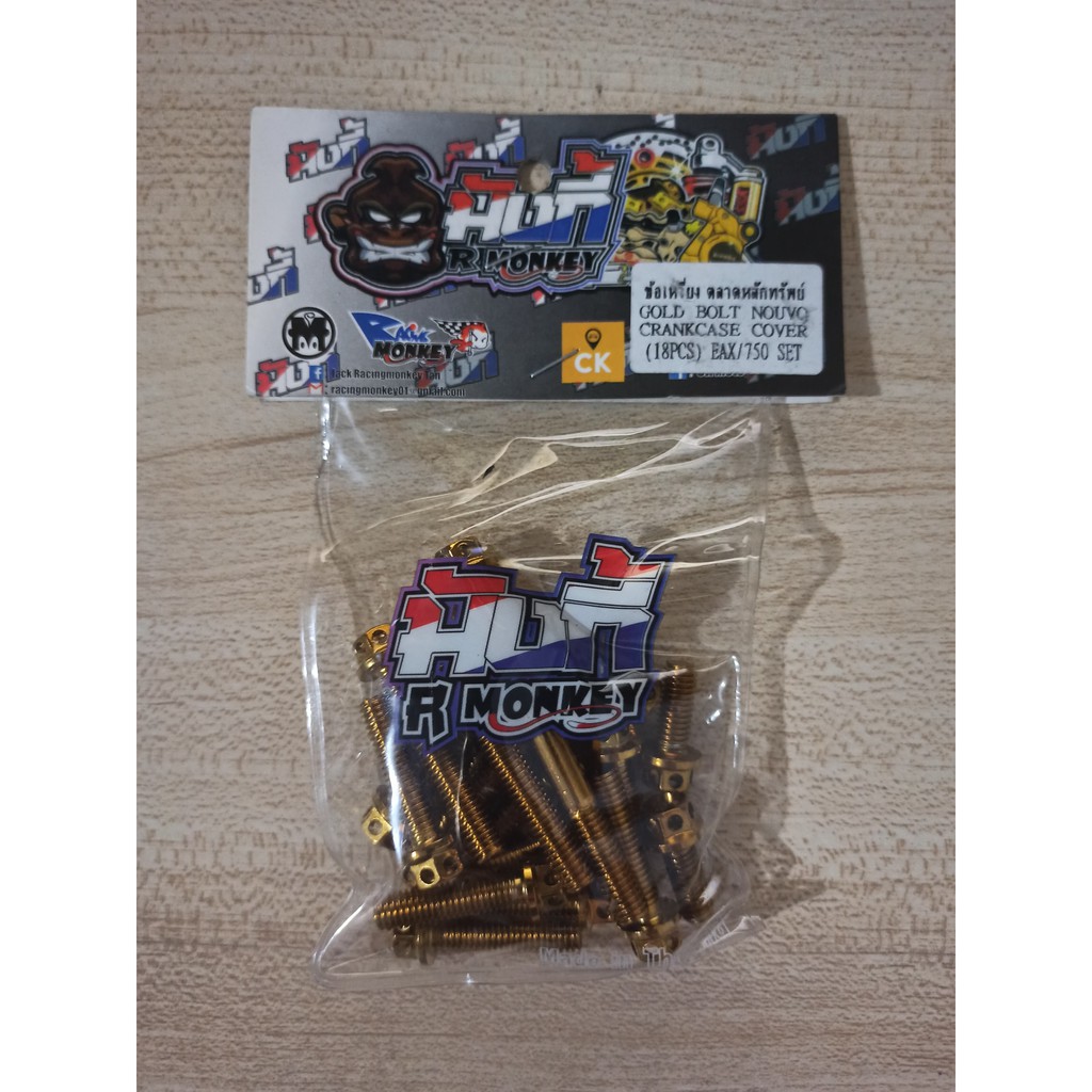 Gold Bolt Crankcase Cover Set Nouvo (18pcs) Thailand HUN Racing Monkey ...
