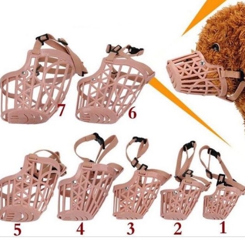 Plastic Muzzle Busal for Dogs adjustable Muzzle Basket Anti-Biting ...