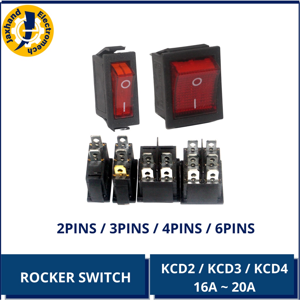 Rocker Switch 16A, 250VAC, KCD Series | Shopee Philippines