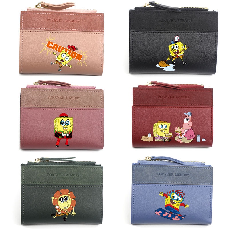 SpongeBob Wallet for Women Card Holder Wallet for Men Coin Purse Cute ...