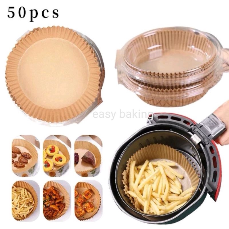 Air fryer paper Liner Disposable Air fryer Sheet Oil-proof | Shopee ...
