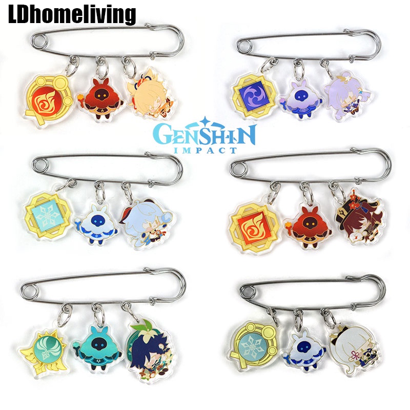 Genshin impact pin pendant cute version character series acrylic pin ...