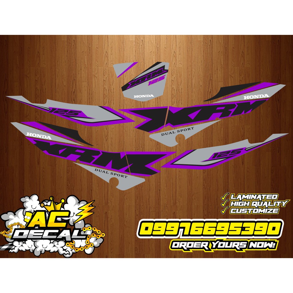Honda XRM 125 Stock Decal Design High Quality (ACDECAL) | Shopee ...