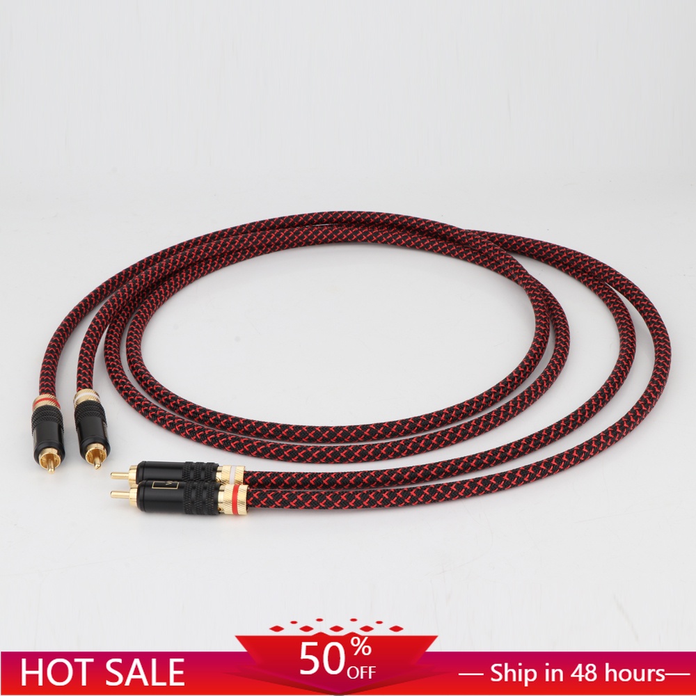 New Arriavl New Pair Hifi audio 5N OFC RCA Audio interconnct cable hi ...