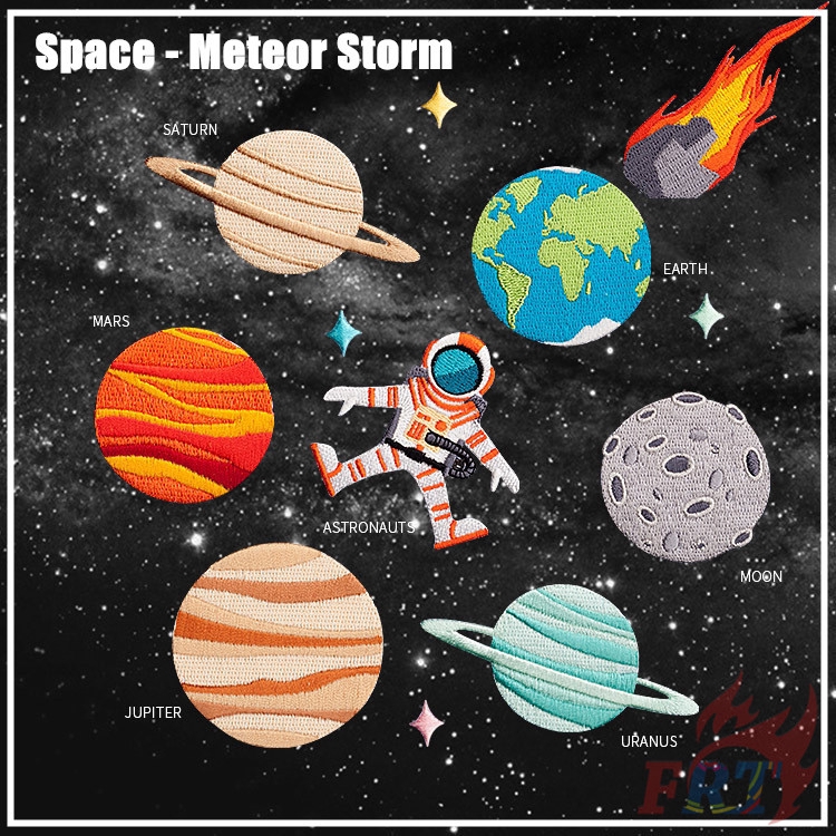 ☸ Space - Meteor Storm Patch ☸ Diy Sew on Iron on Badges Patches ...