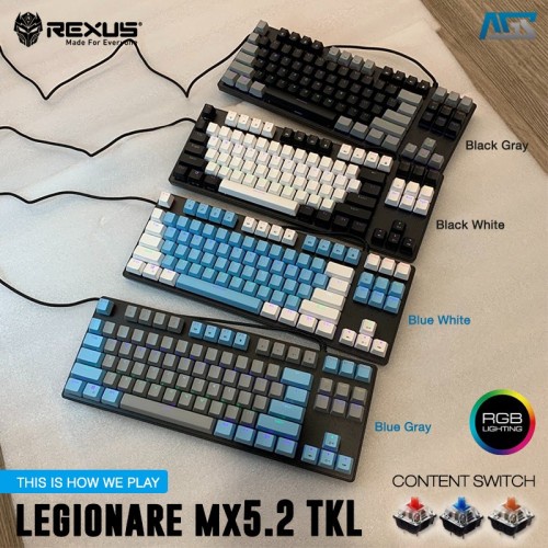 Rexus MX5.2 Legionare RGB / Rexus Legionare RGB MX52 Mechanical Gaming ...