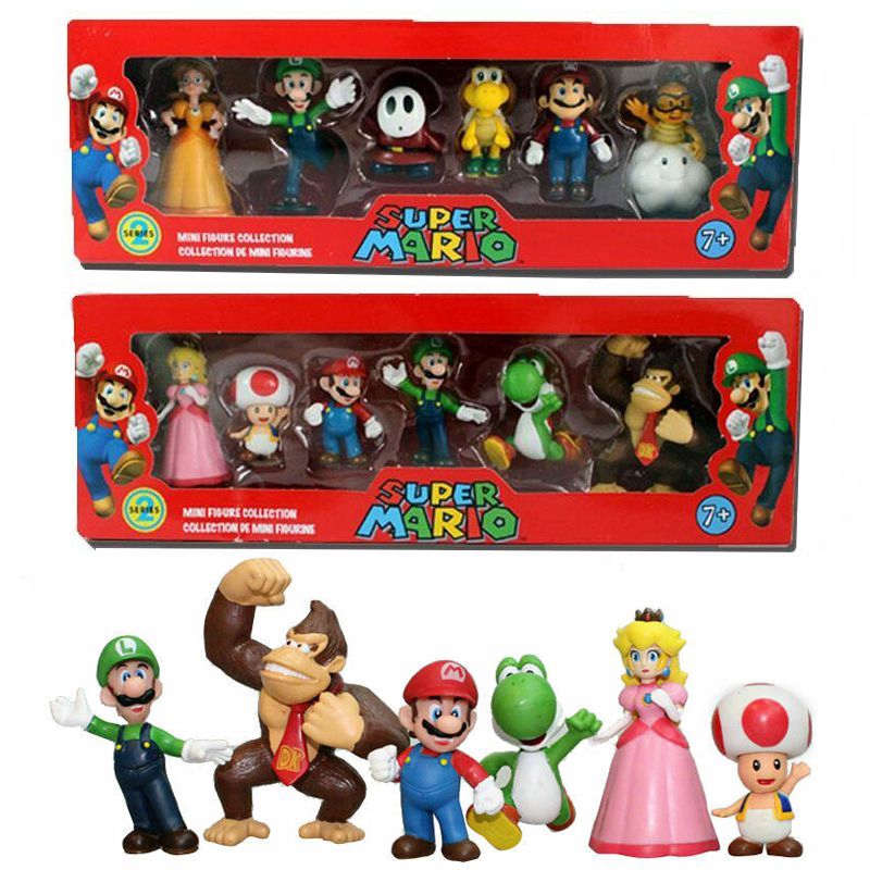 Super Mary Mario Action Figure Hand-made Full Set of Children's Toys ...
