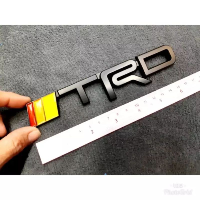 Black TRD Logo With Three-Color Stripes For The Rear Of The Car ...