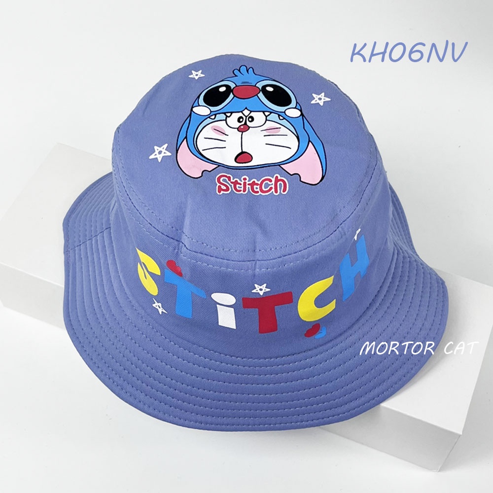 Stitch And Doraemon Children's Bucket hat With Chin Strap For Children ...