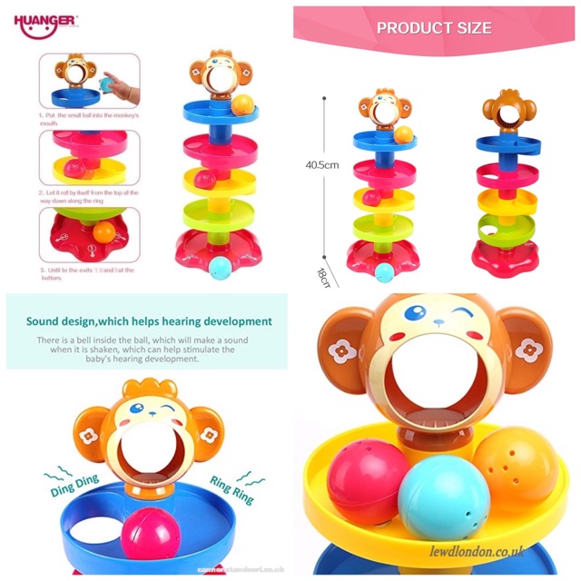 5-storey rolling ball tower with 3 balls_Balls for babies (photo&real ...