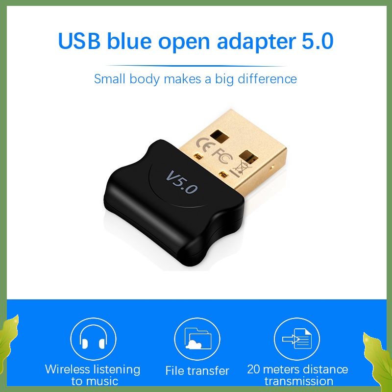 5.0 USB Bluetooth Receiver USB Wireless Bluetooth Adapter Sender for PC ...