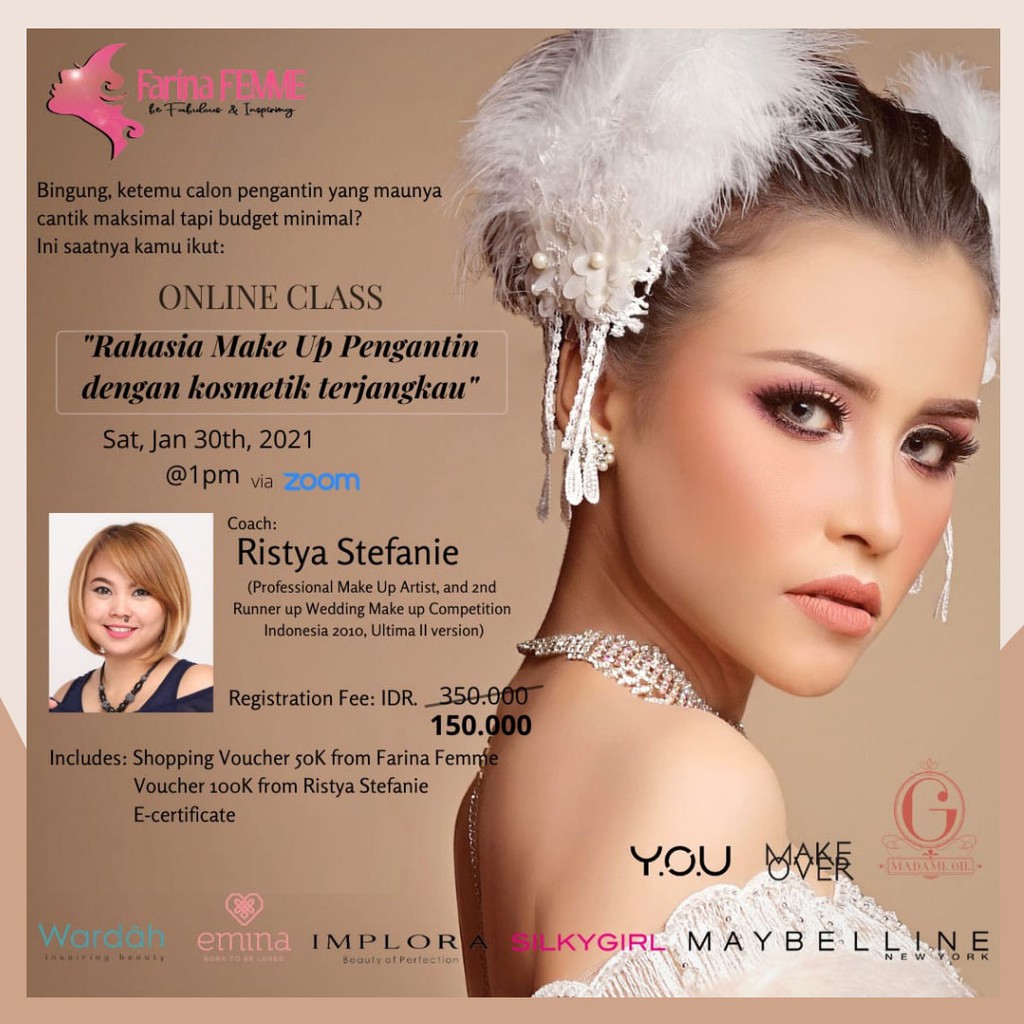 Femme || Event WEDDING MAKE UP CLASS Tickets/Bridal Makeup CLASS ...