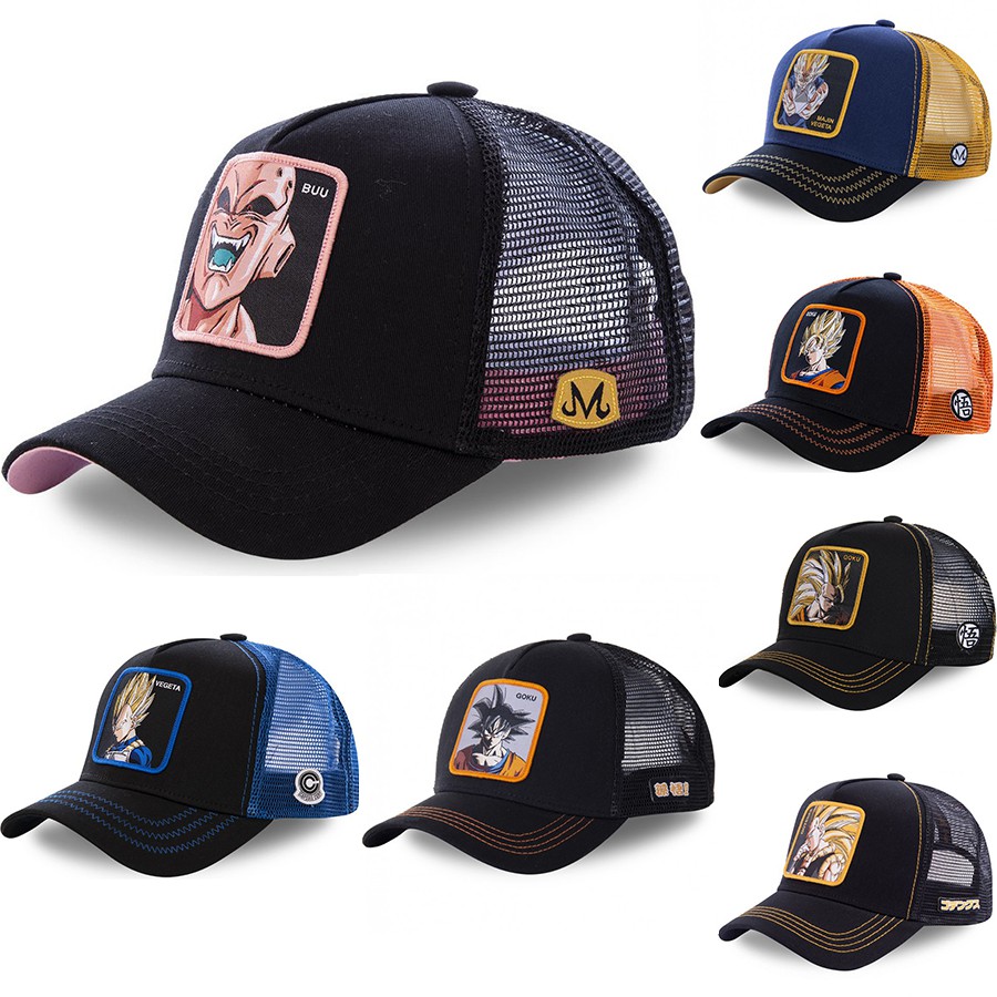 dragon ball vegeta baseball mesh cap anime goku black trucker hat buu ...