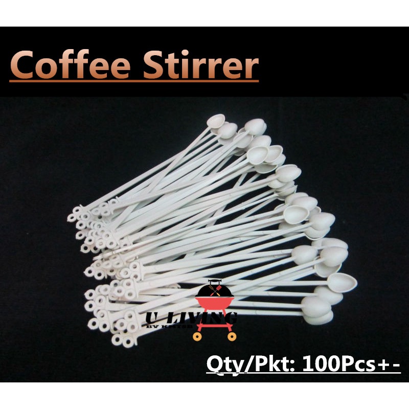Disposable Plastic Tea/Coffee Stirrer 100Pcs+- | Shopee Philippines