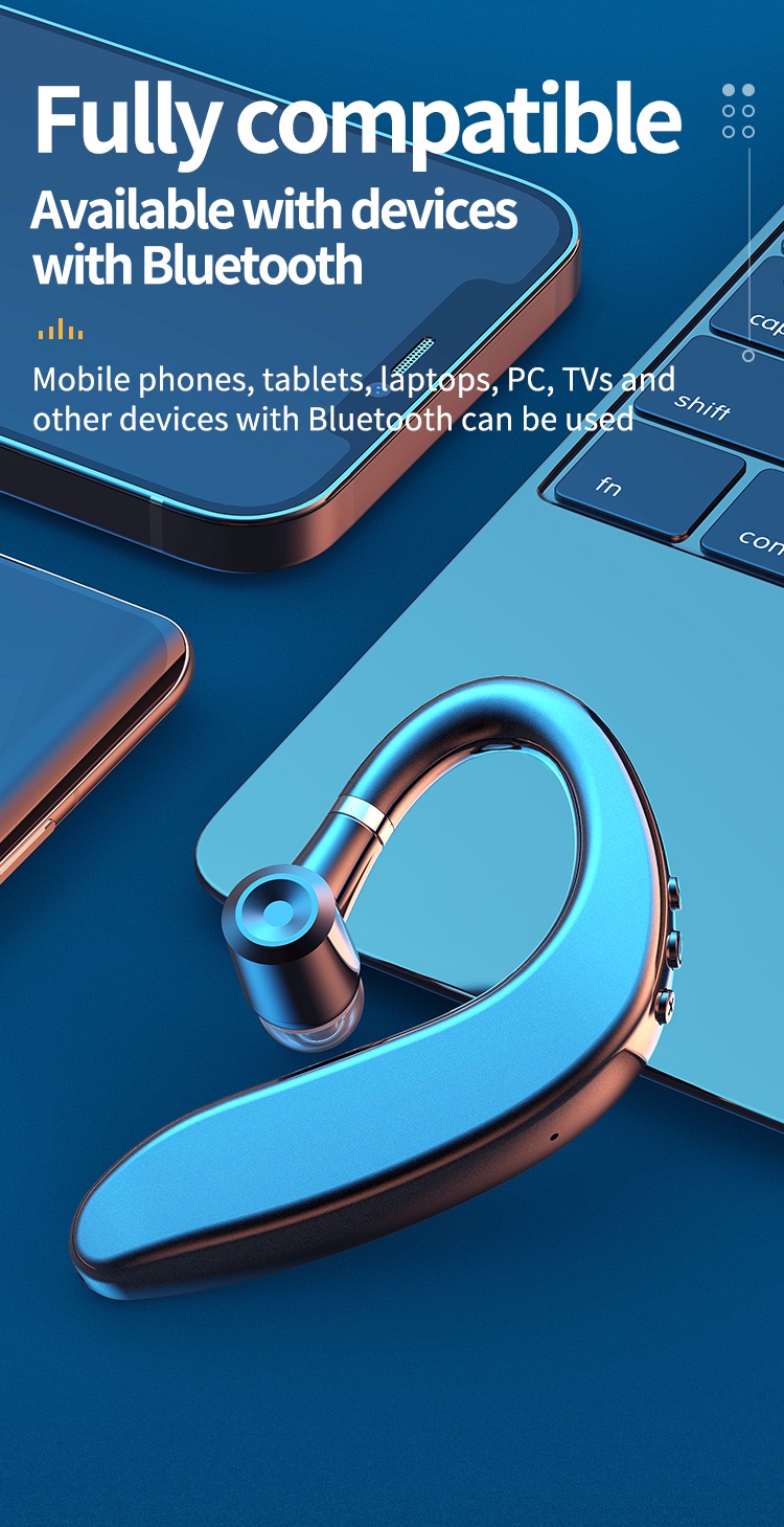 S109 Bluetooth 5.0 Business Headphones Noise Canceling HD Microphone ...