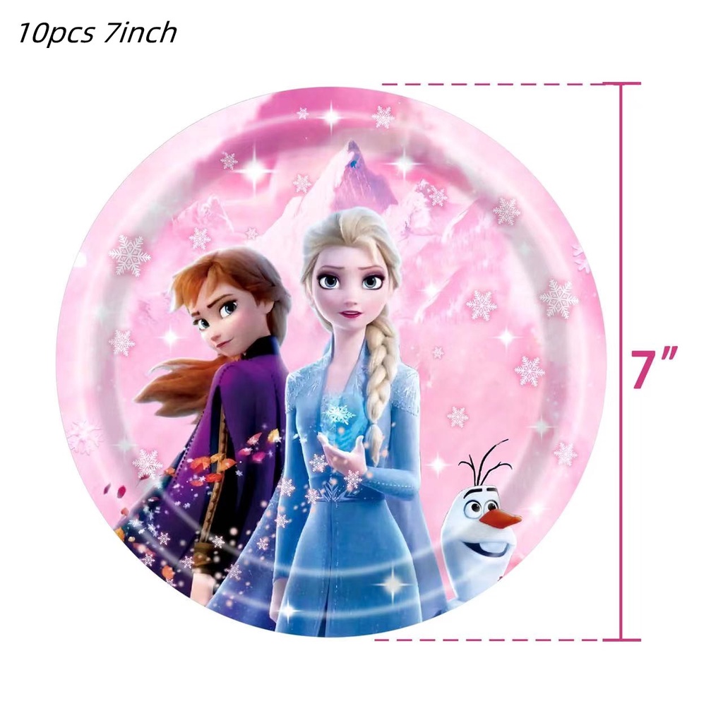 New Elsa Anna Frozen 2 Party Supplies Paper Cup Paper Plates Tablecloth ...