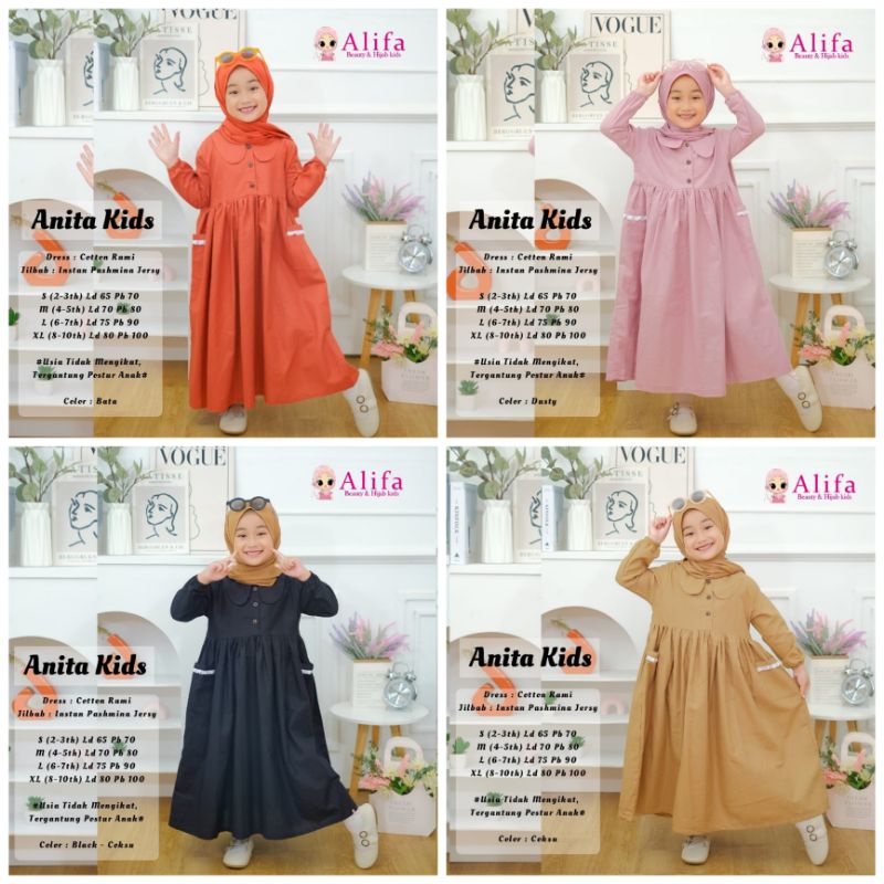 Anita KIDS SET ORIGINAL Product BY ALIFA (100% REAL PICT ORI Label ...