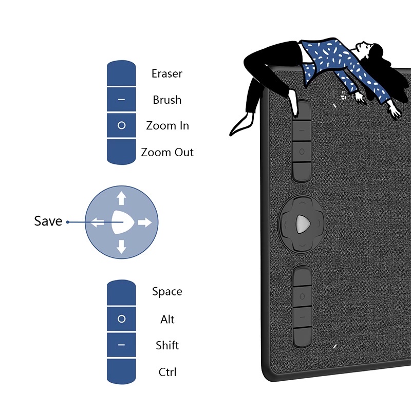 GAOMON M1230 Pen Tablet & 2 Finger Gloves - 12’’ Android OS Supported ...