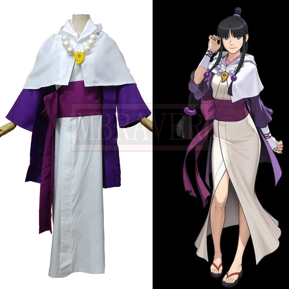Ace Attorney Maya Fey Cosplay Costume Halloween Uniform Outfit Custom ...