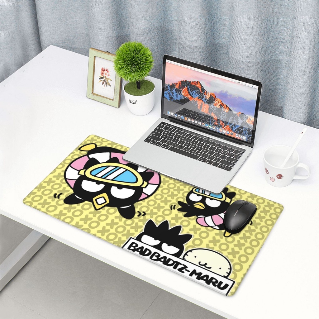 Sanrio Badtz Maru 40x75cm Large Printed Mouse Pad, Non-Slip Rubber Base ...