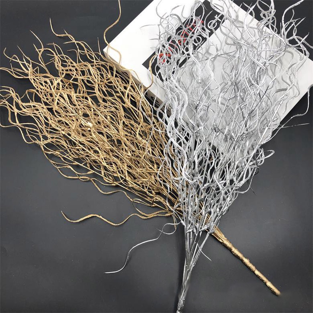 12 Heads Artificial Dragon Beard Branches Wedding Home Decor Fake Coral ...